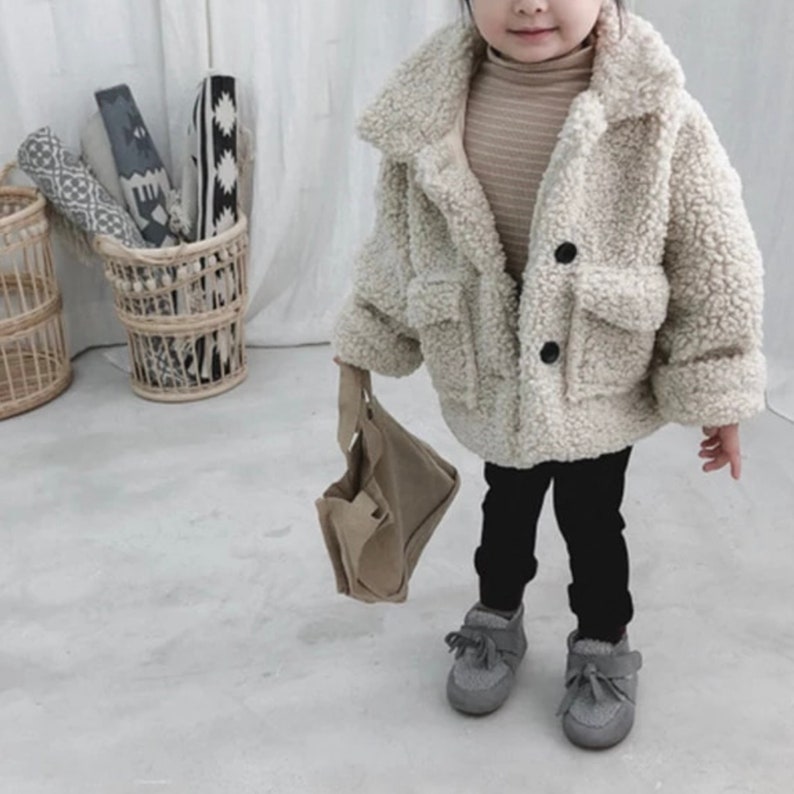 Toddler Baby Girl Boy Faux Fur Jacketteddy Bear Shearling - Etsy