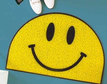 Smiley Face Mat - Etsy