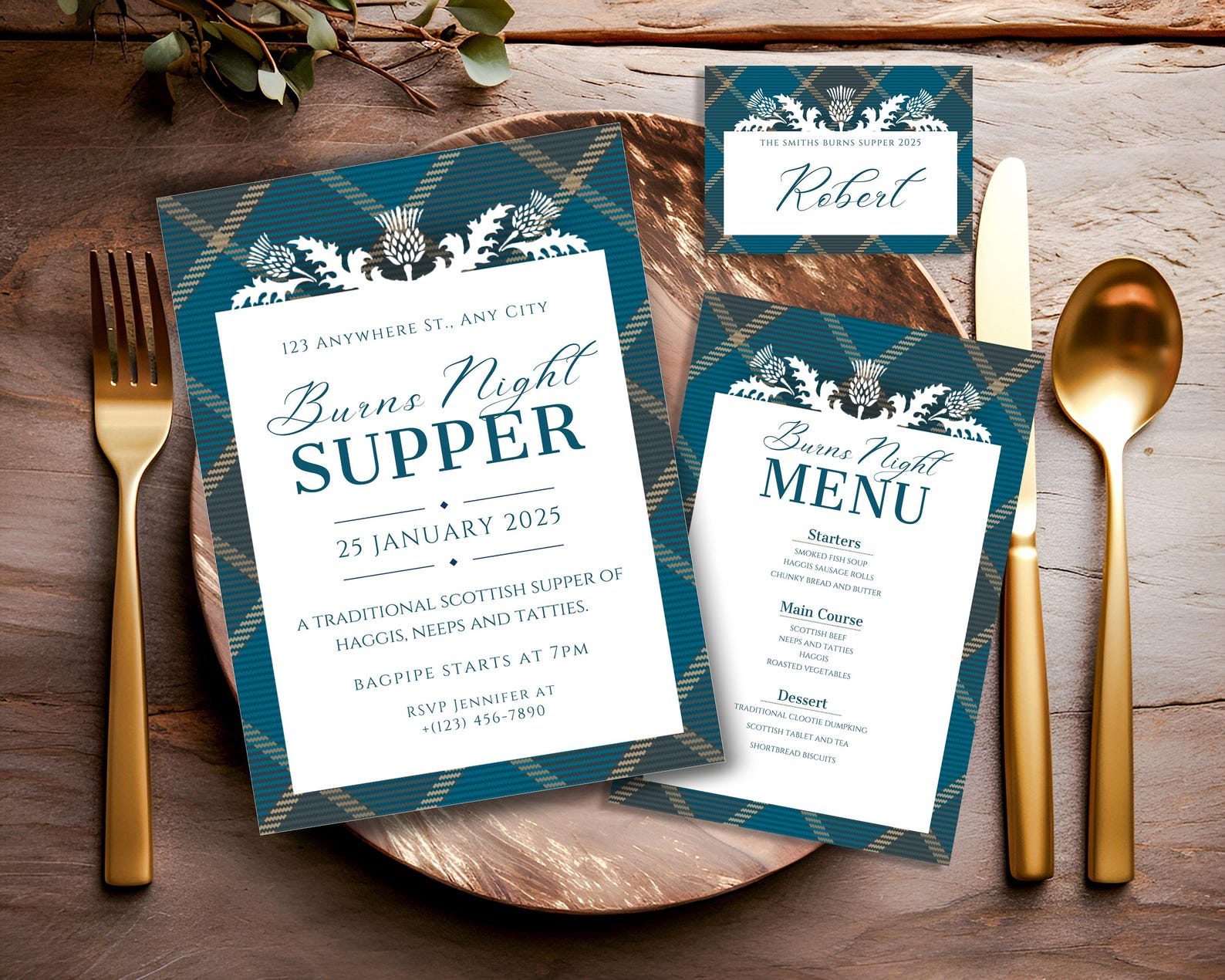 Burns Night Invitation, Editable Burns Night Invite, Burns Night Supper ...