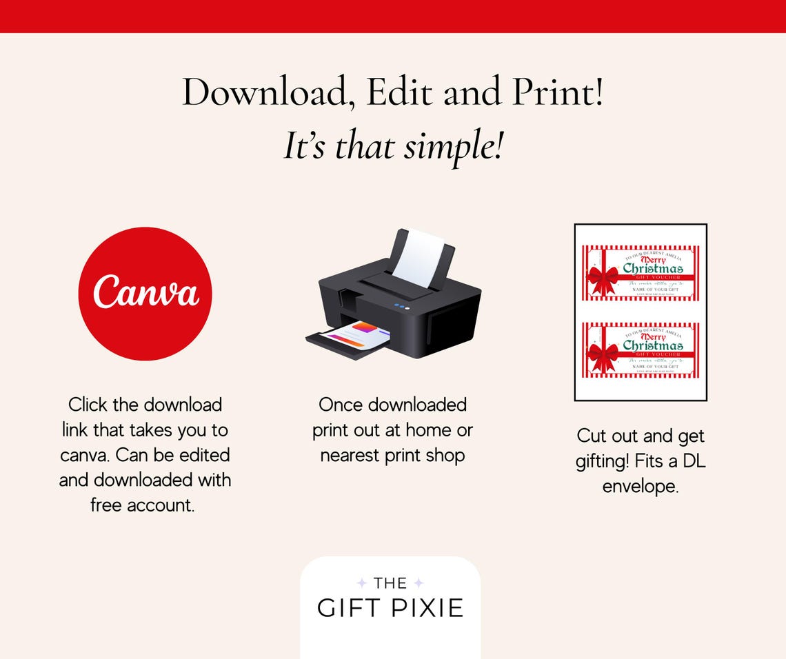 Editable Christmas Coupons, Printable Canva Coupon Template, Custom ...