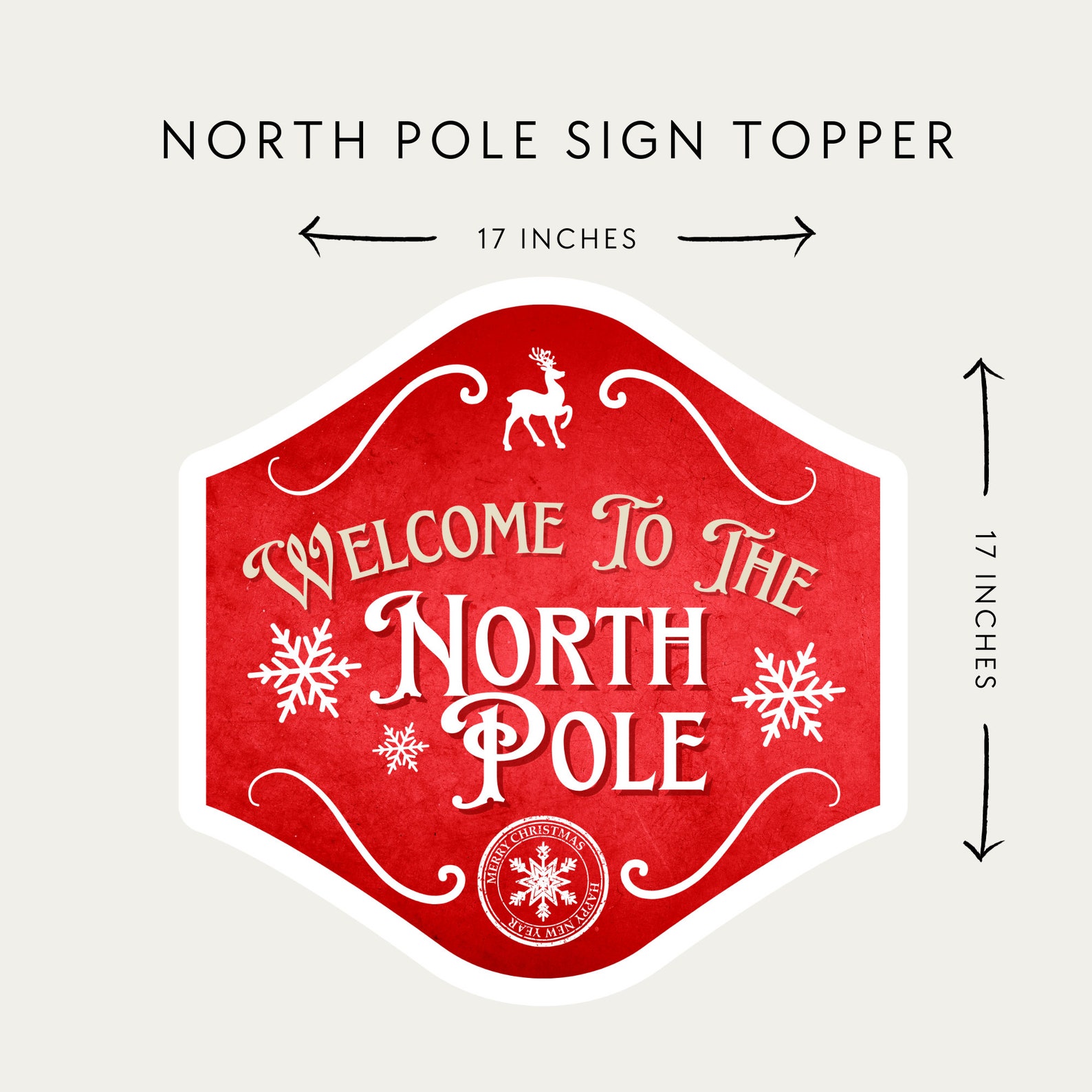 North Pole Signpost, Printable North Pole Sign, North Pole Directional ...