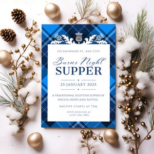 Burns Night Supper Invitation, Burns Night Invitation, Burns Night ...