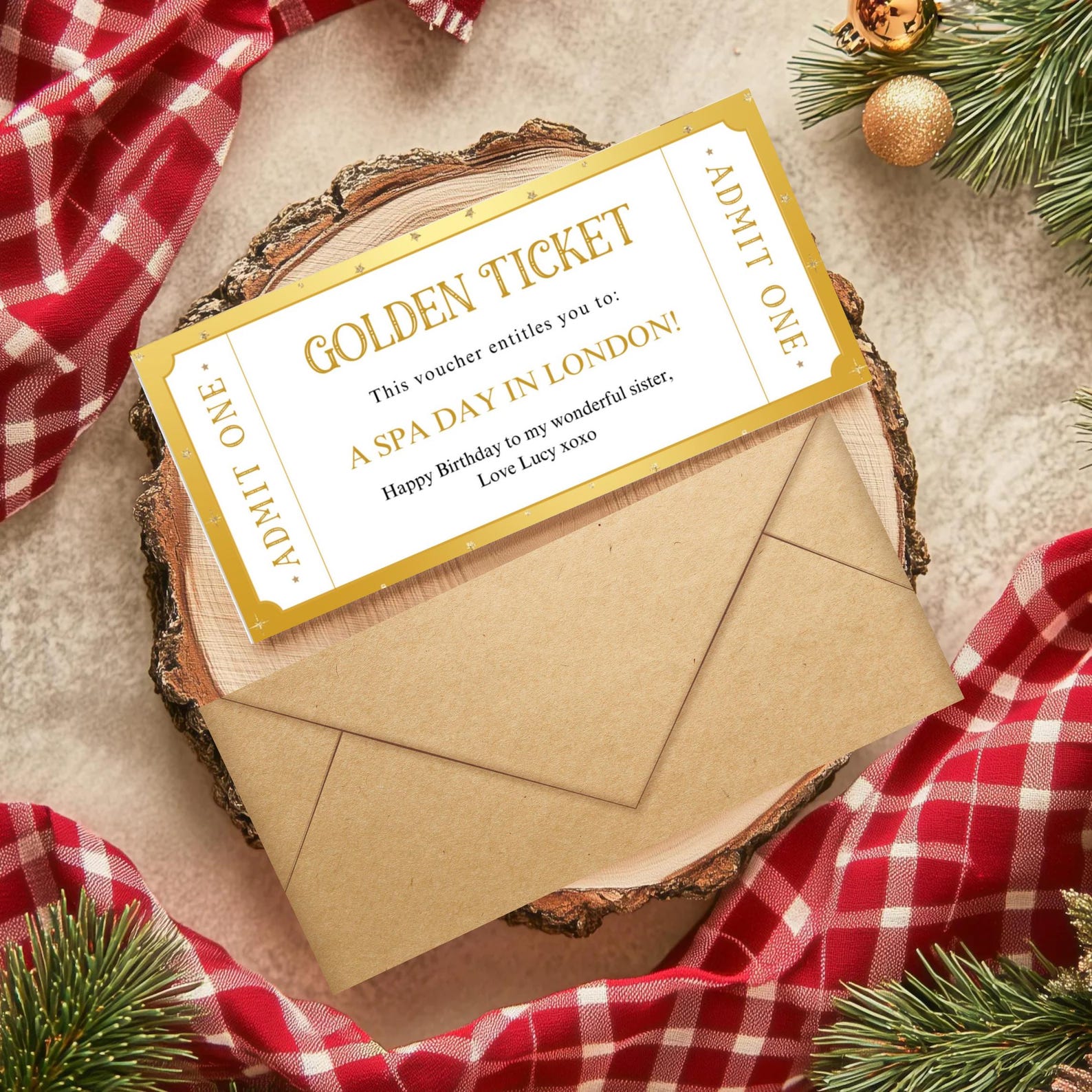 Editable Golden Ticket, Last Minute Gift Voucher, Editable Event Ticket ...