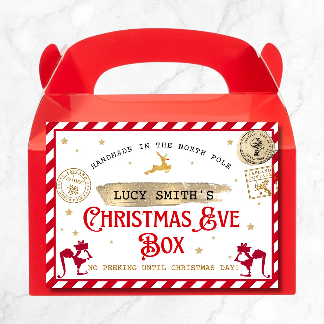 EDITABLE Christmas Eve Box Label Christmas Eve Box Sign Special ...