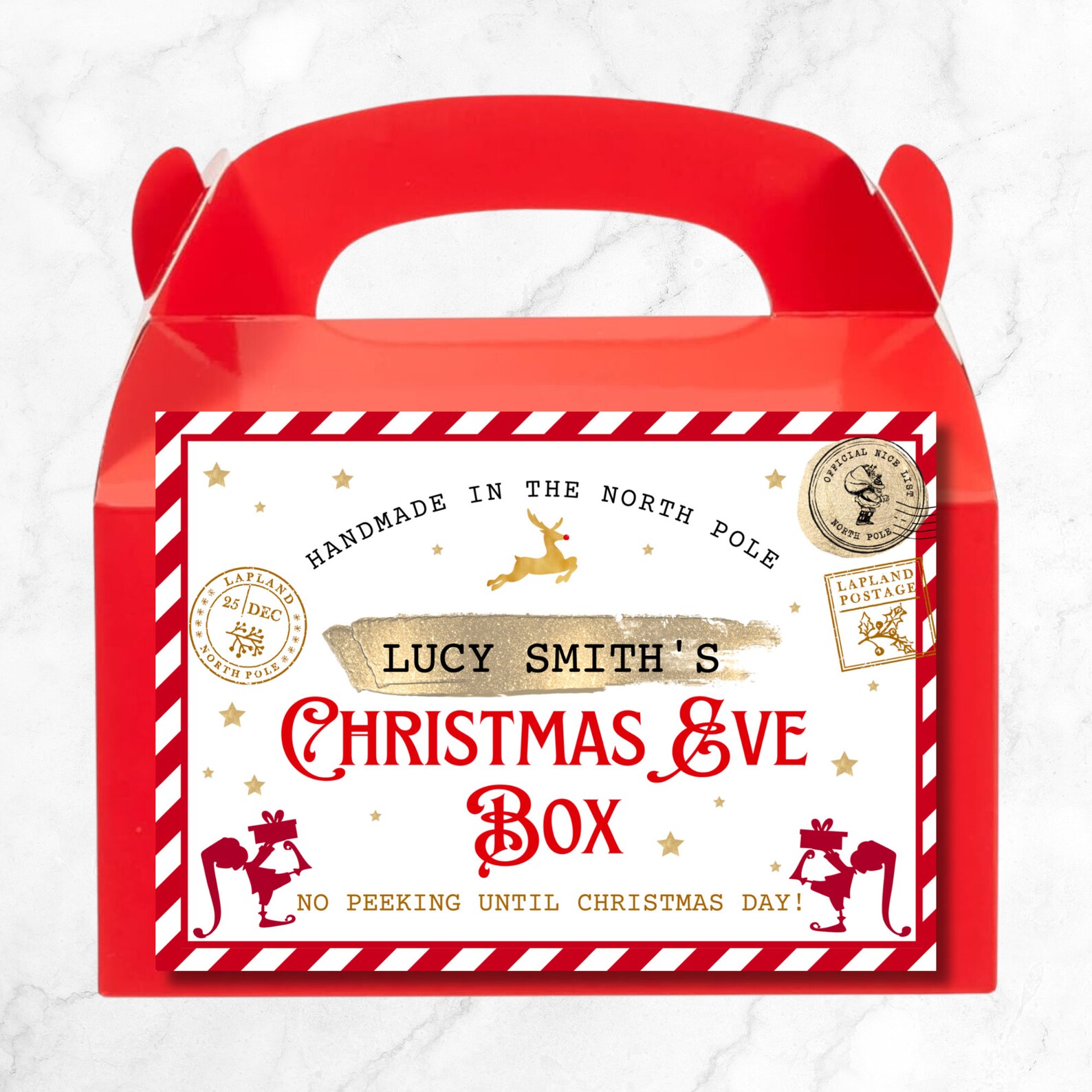 EDITABLE Christmas Eve Box Label Christmas Eve Box Sign Special ...