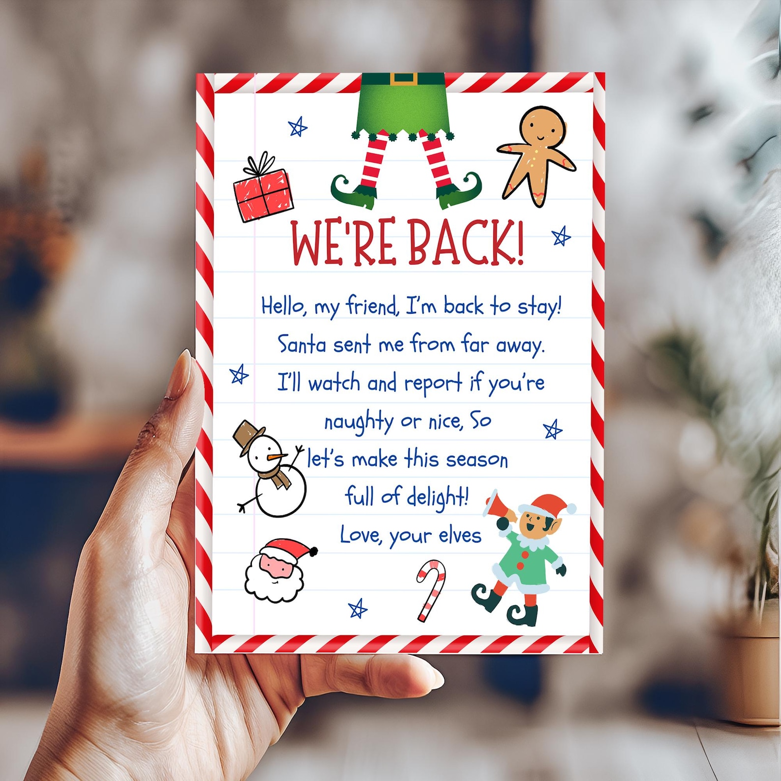 Editable Elf Arrival Letter Welcome Back Christmas Elf Template ...
