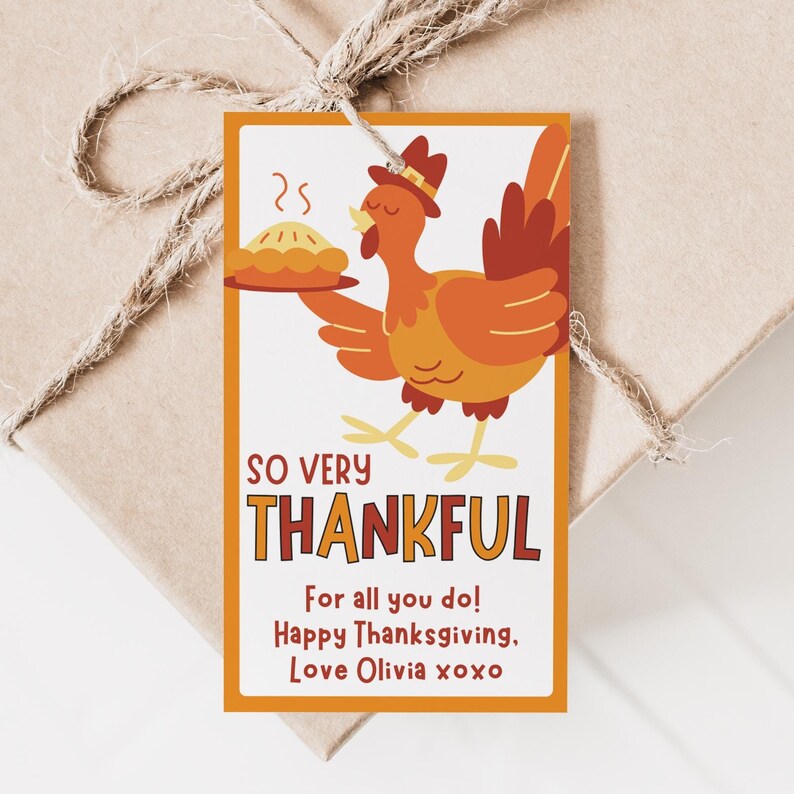 Editable Thanksgiving Gift Tag Printable so Very Thankful for All You ...