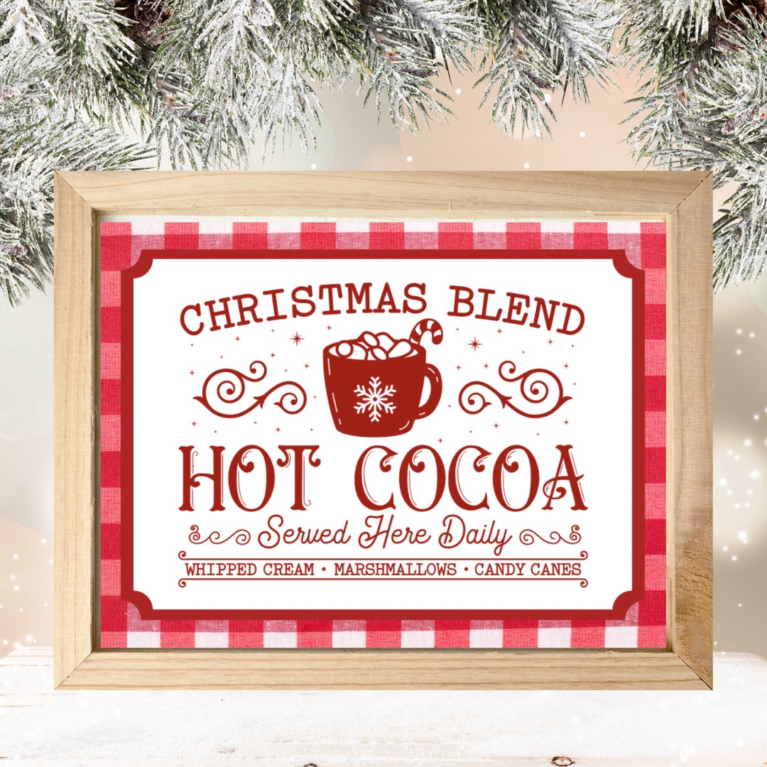 Hot Chocolate Bar Sign, Hot Chocolate Print, Hot Chocolate Station Sign ...