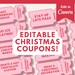 Editable Christmas Coupons, Printable Canva Coupon Template, Custom ...