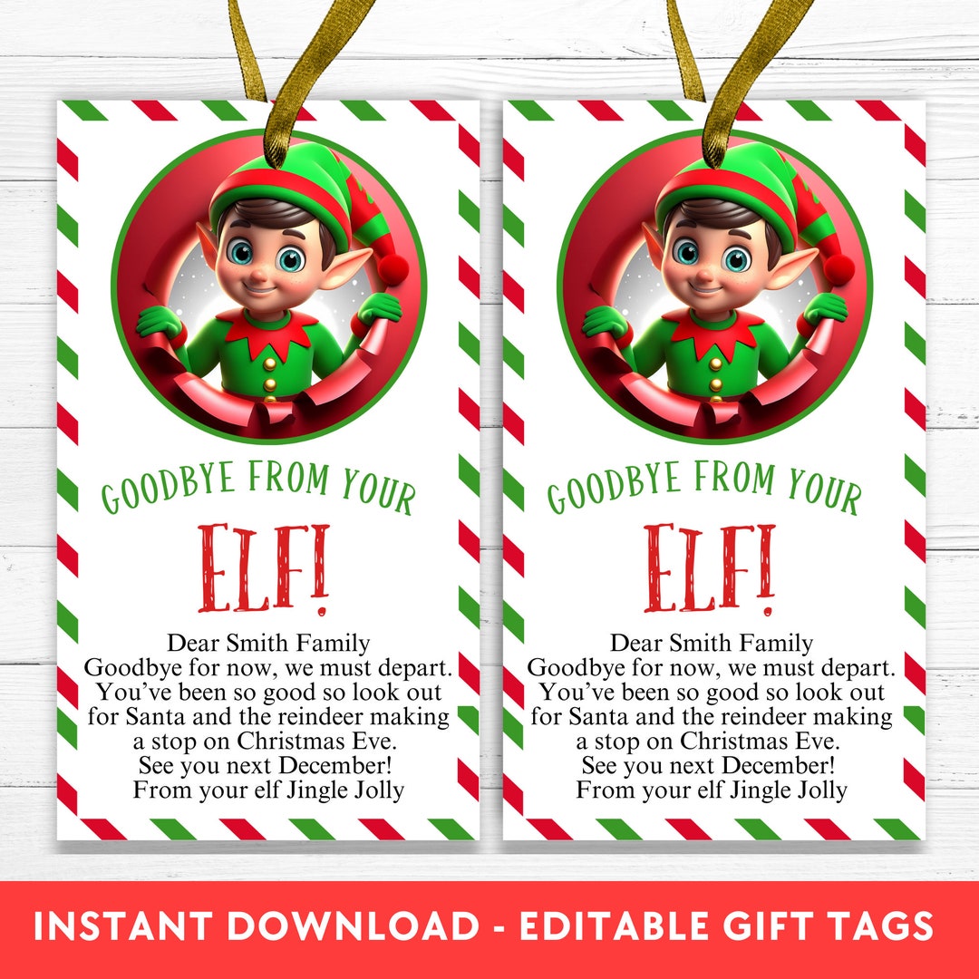Goodbye From Your Elves Elf Goodbye Letter Christmas Elf - Etsy