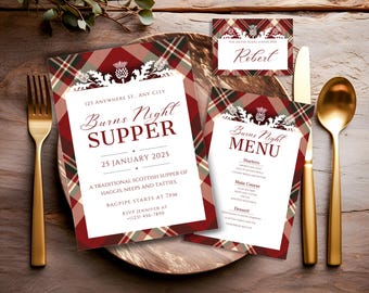 Burns Night Invitation, Editable Burns Night Invite, Burns Night Supper ...