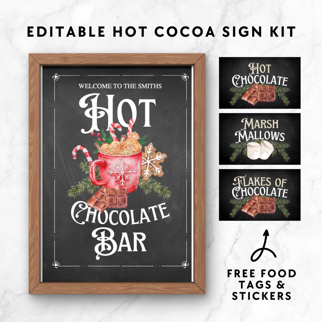 Hot Chocolate Station Sign, Hot Chocolate Station Sign, Hot Chocolate ...