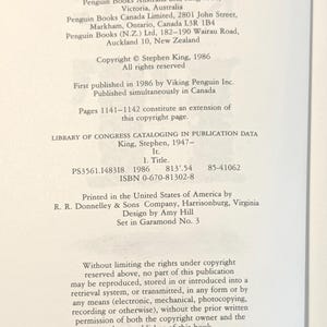 Stephen King - IT (1986) - First Edition - Vintage Horror Book - Etsy