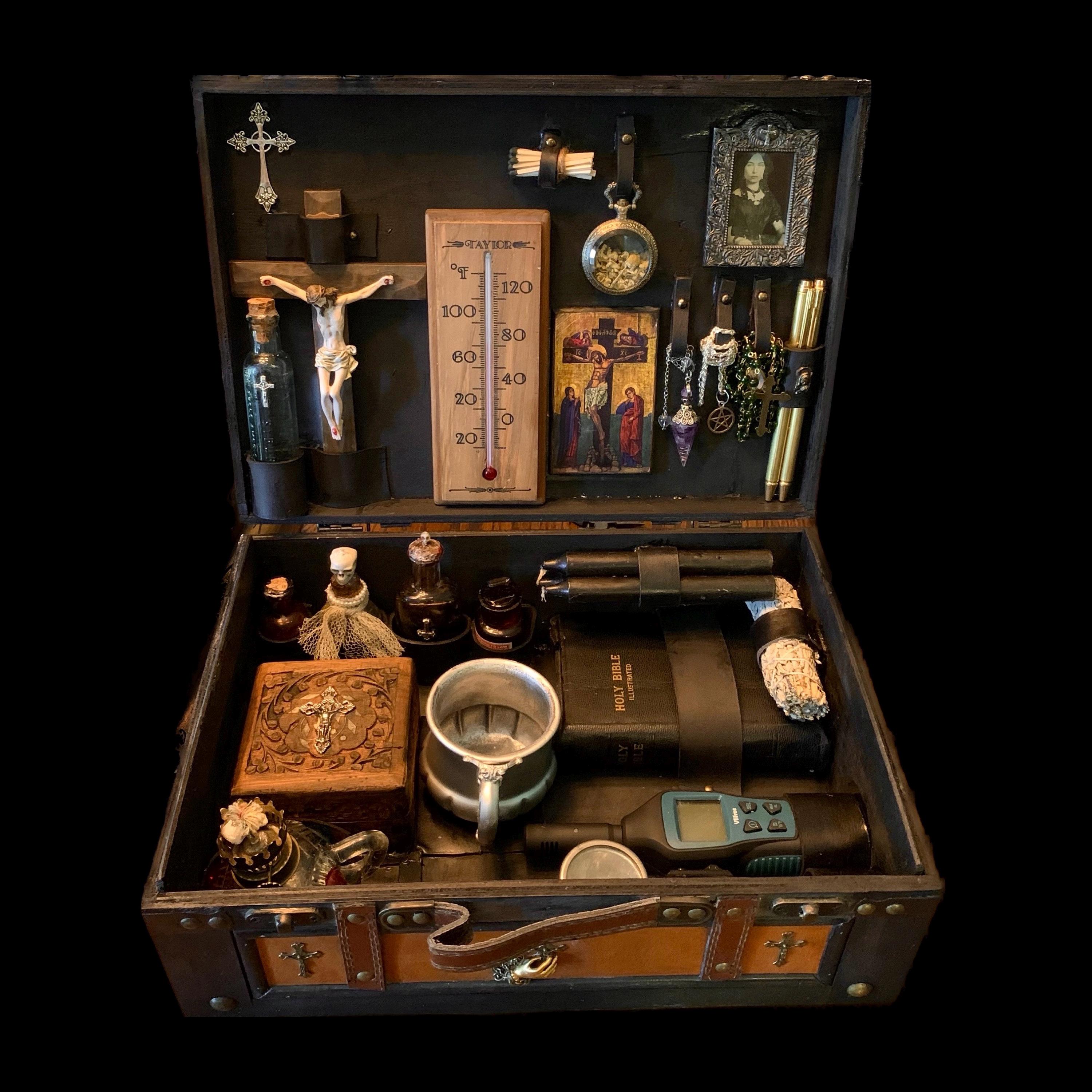 Ghost Hunting Kit Paranormal Investigator Spirit Seeker Box With Antique and Vintage Divination Tools Etsy