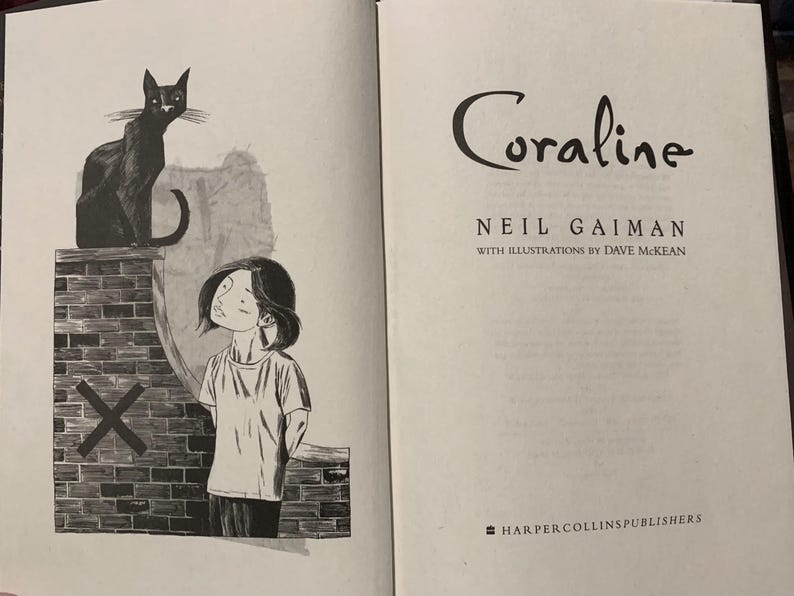 CORALINE - Neil Gaiman (2002) First Edition - Illustrated Vintage ...