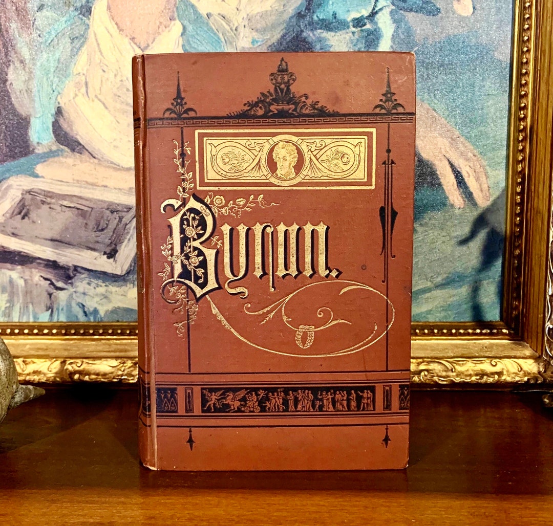 Lord Byron Poetical Works 1887 Large Antique Leather Book - Etsy