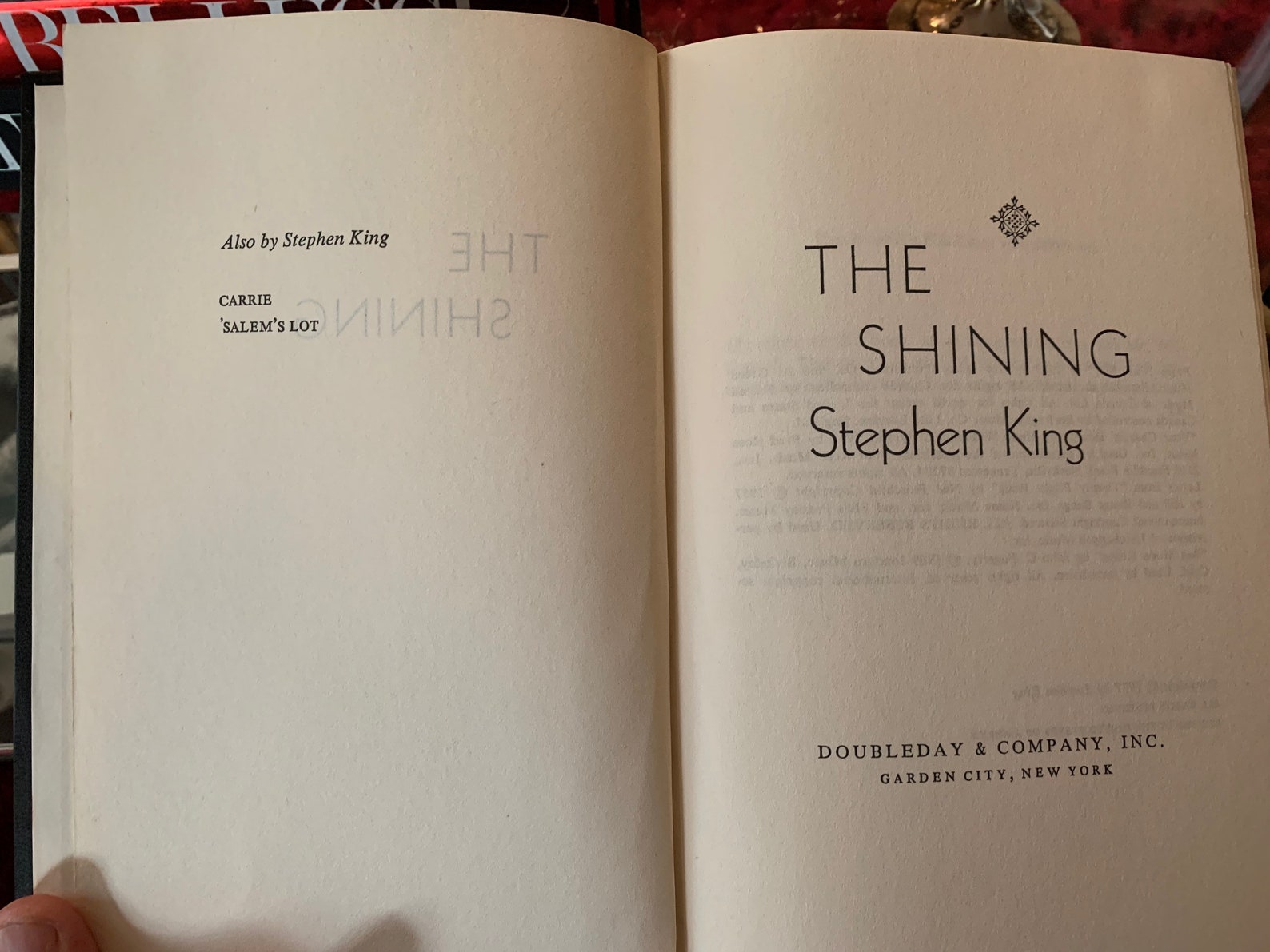 Stephen King the Shining 1977 First Edition Book | Etsy