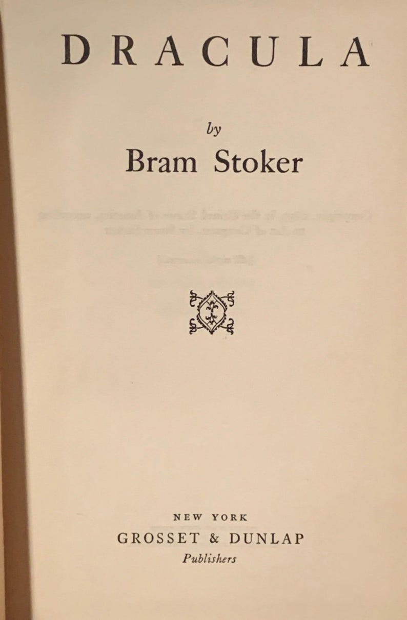 1927 Dracula – Bram Stoker – Grosset & Dunlap Hardcover – Vintage ...