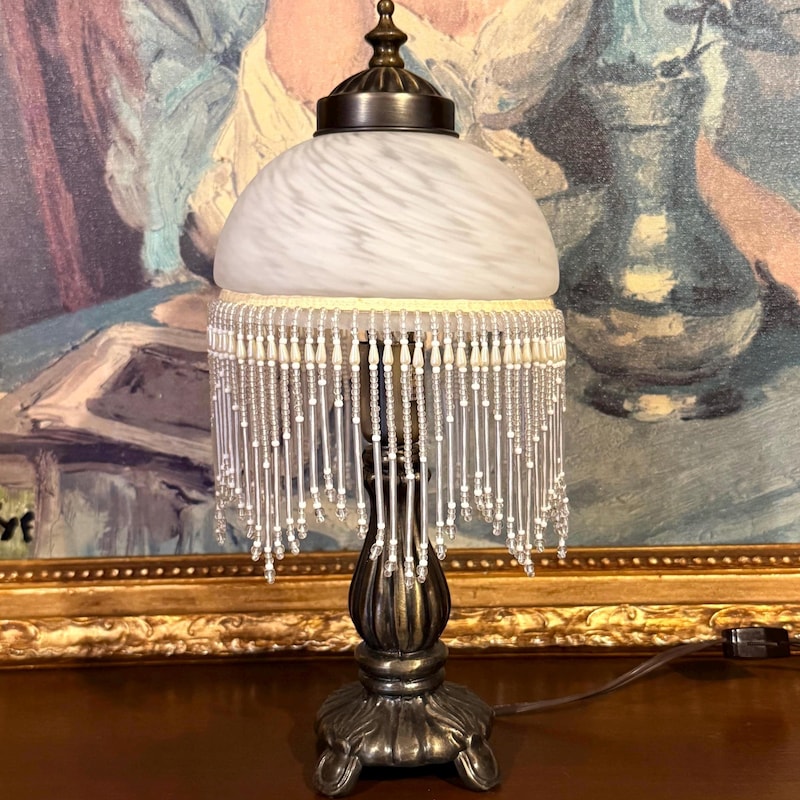 Vintage Fringe Table Lamps - Etsy