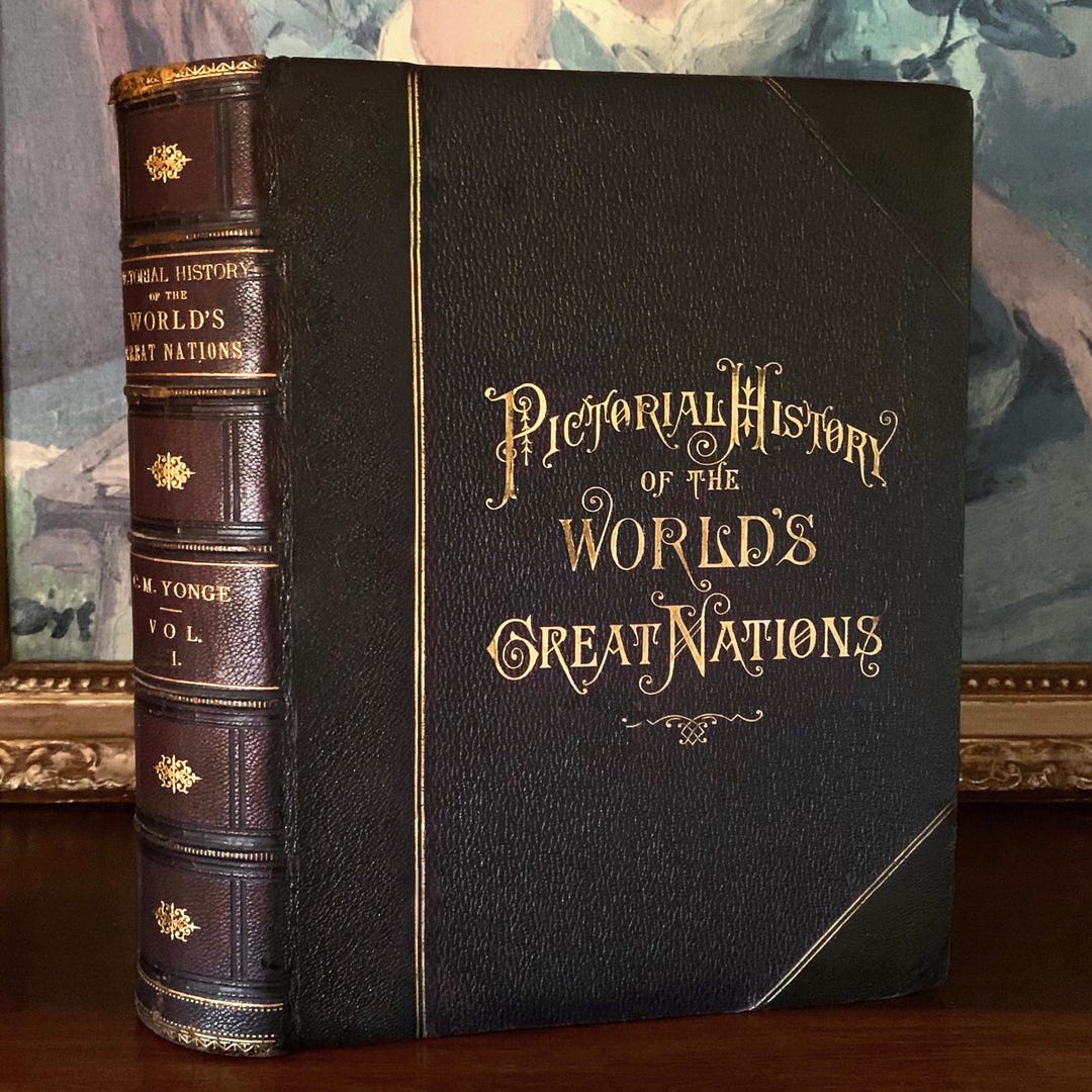 Pictorial History of the World’s Great Nations (1882) – Antique Leather ...
