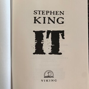 Stephen King IT 1986 First Edition Vintage Horror Book - Etsy