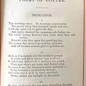 The Poems of Goethe (1882) - Illustrated, Rare Antique Book - Etsy