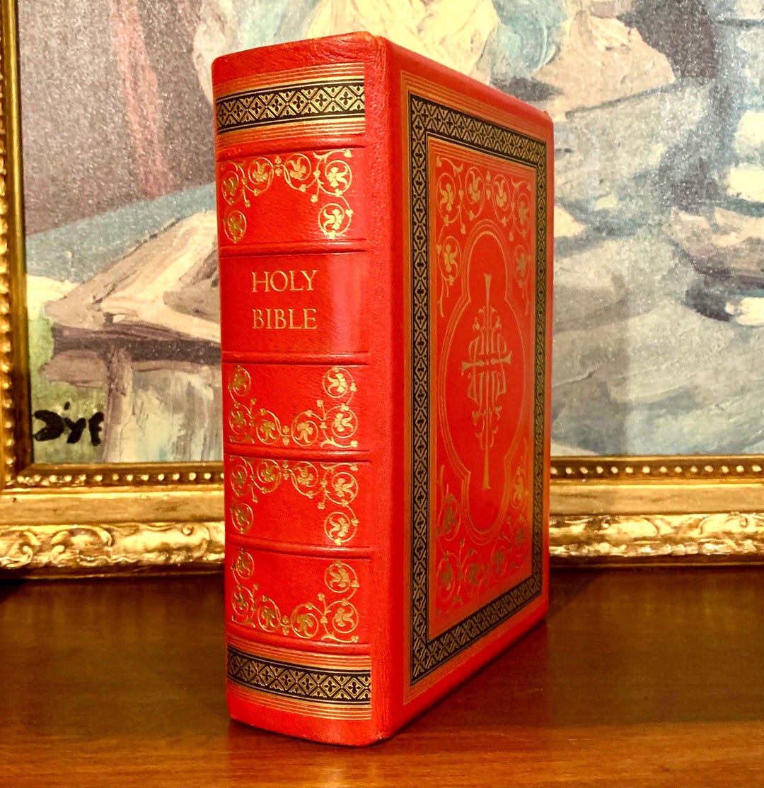 Catholic Family Holy Bible (1953) - Gilded, Leather Bound Edition With ...