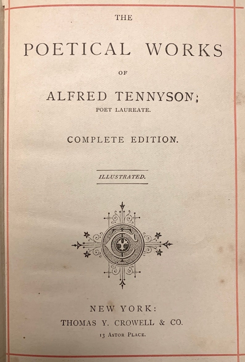 Alfred Lord Tennyson - Poetical Works (1885) - Rare Illustrated Antique ...