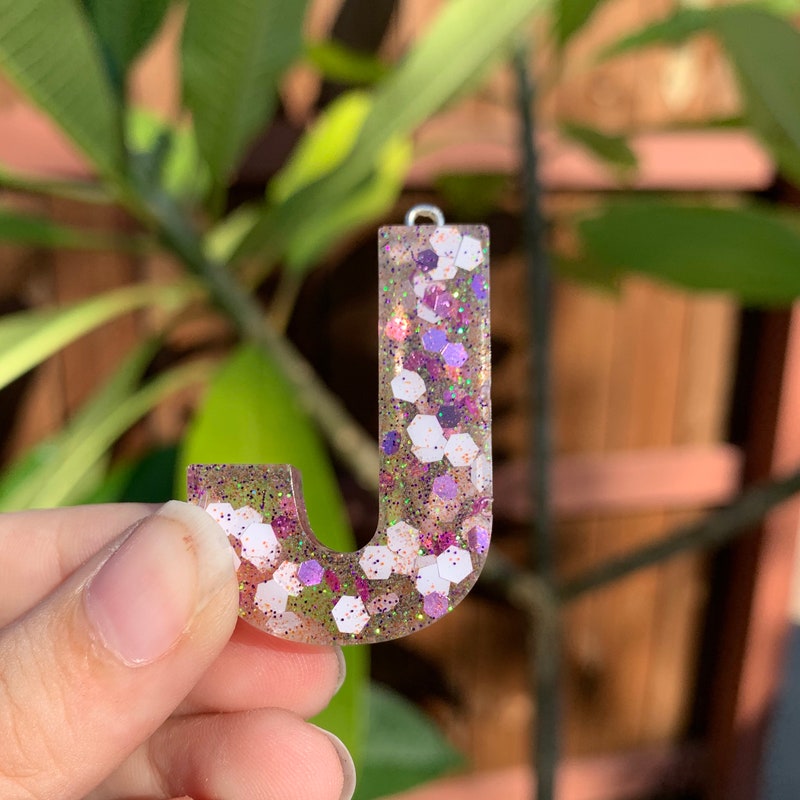 Resin Letter Keychain - Etsy