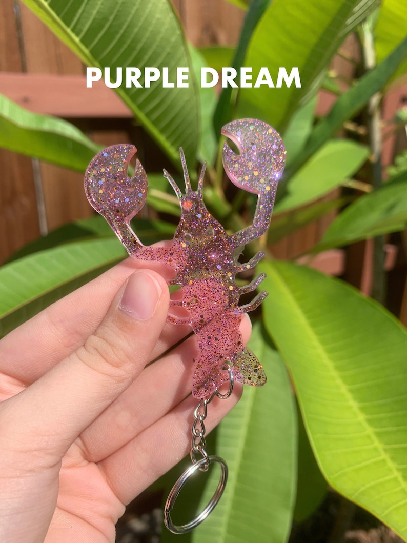 Crawfish Crawdad Mudbug Resin Keychain Keyring Key Fob Tag - Etsy