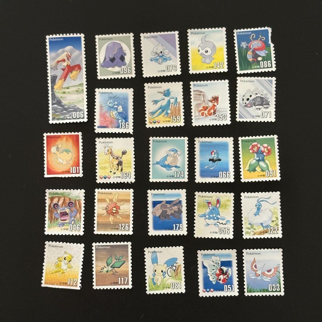 Vintage Pokemon Stamp-style Card Paper Single - Shogakukan Official ...