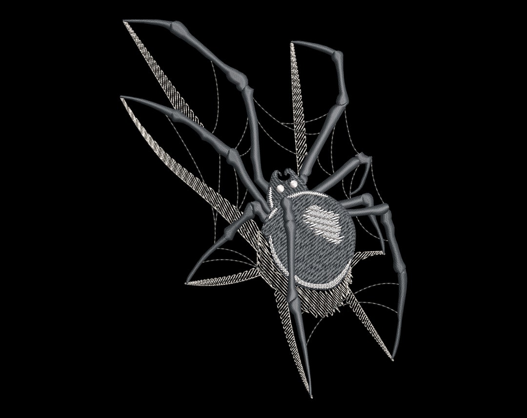 Realistic Spider Embroidery Design - Gothic Halloween PES File, Spider ...