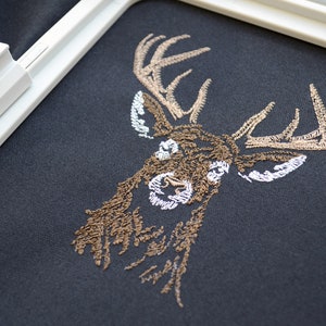 Deer Head Embroidery Designs Bundle - Quick & Fill Stitch Antlered Buck ...
