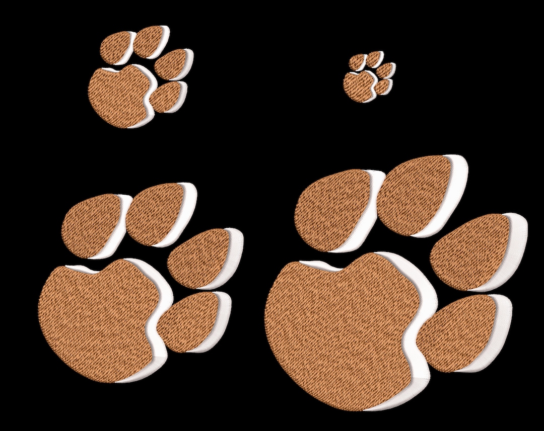 Paw Print Embroidery Design, Mini Dog Paw Print, Small Dog Footprint ...