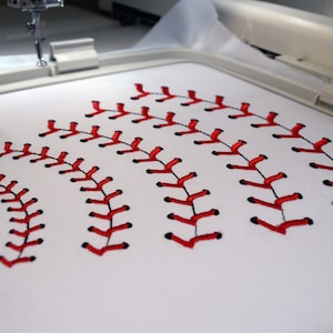 Baseball Softball Stitches Embroidery Design, Sports Ball Fans, Machine ...