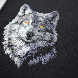 Wild Wolf Head Embroidery Design, Realistic Forest Animal Pattern for ...