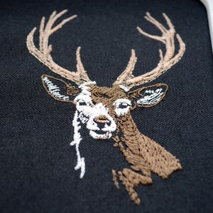 Six Stunning Deer Embroidery Designs SET - Realistic Antlered Buck Head ...
