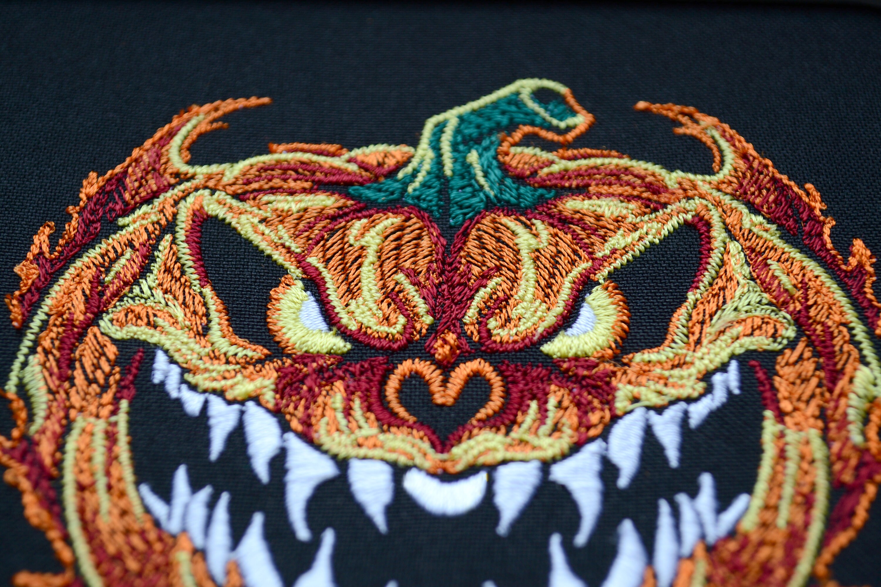 Sketch Stitch Demonic Pumpkin Head - Creepy Halloween Embroidery Design ...