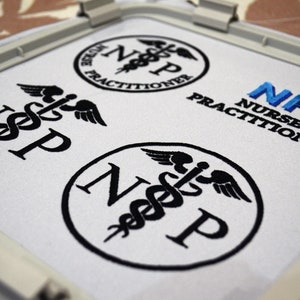 Nurse Practitioner Embroidery Design, NP Medical Caduceus Emblem, 4 ...