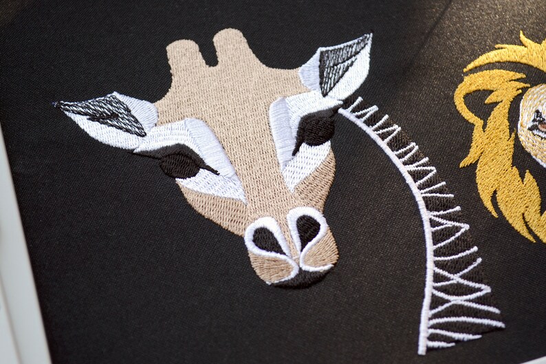Giraffe Head Embroidery Design, Fill Stitch Face, African Safari Animal ...