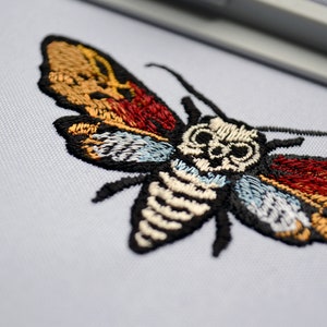 Realistic Death Head Moth Embroidery Design Unique Hawk Moth - Etsy