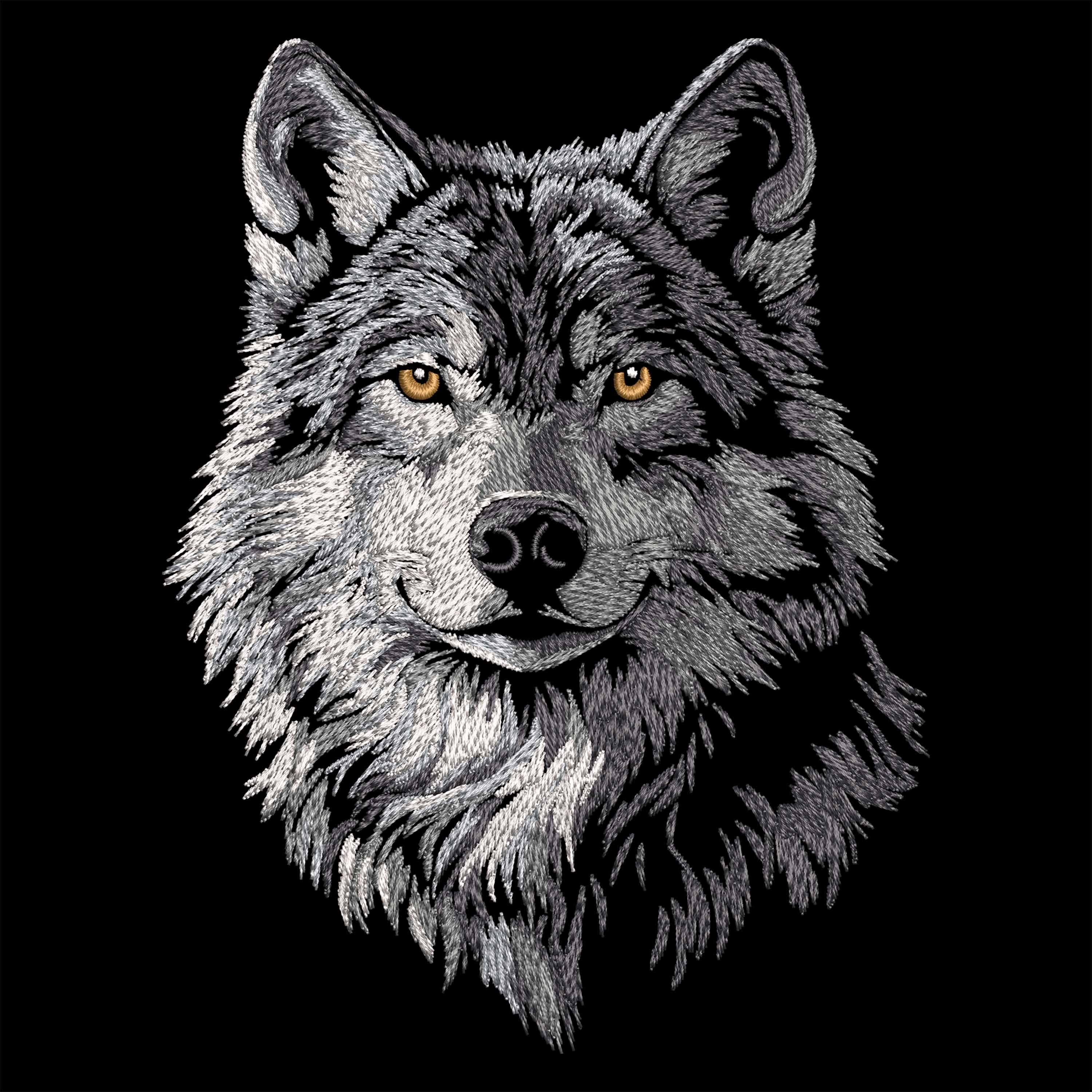 Realistic Wild Wolf Embroidery Designs Bundle - Lifelike Forest Animal ...