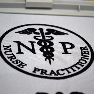 Nurse Practitioner Embroidery Design, NP Medical Caduceus Emblem, 4 ...