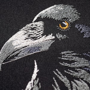 Mystical Raven Embroidery Design – Realistic Crow Head, Fill Stitch for ...