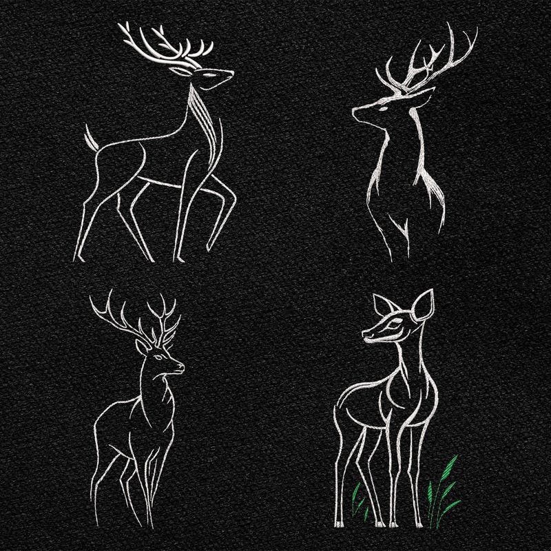 Fawn Pillow Embroidery - Etsy UK