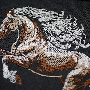 Quick Stitch Wild Stallion Embroidery Design - Noble Horse With White ...
