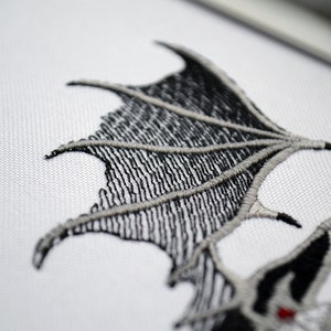 Creepy Bat Embroidery Design, Happy Halloween Vampire Bat, Machine PES ...