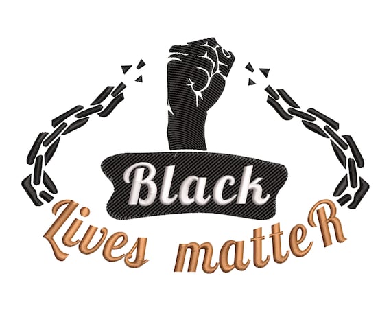 BLM Fist Embroidery Design Black Lives Matter Black History - Etsy