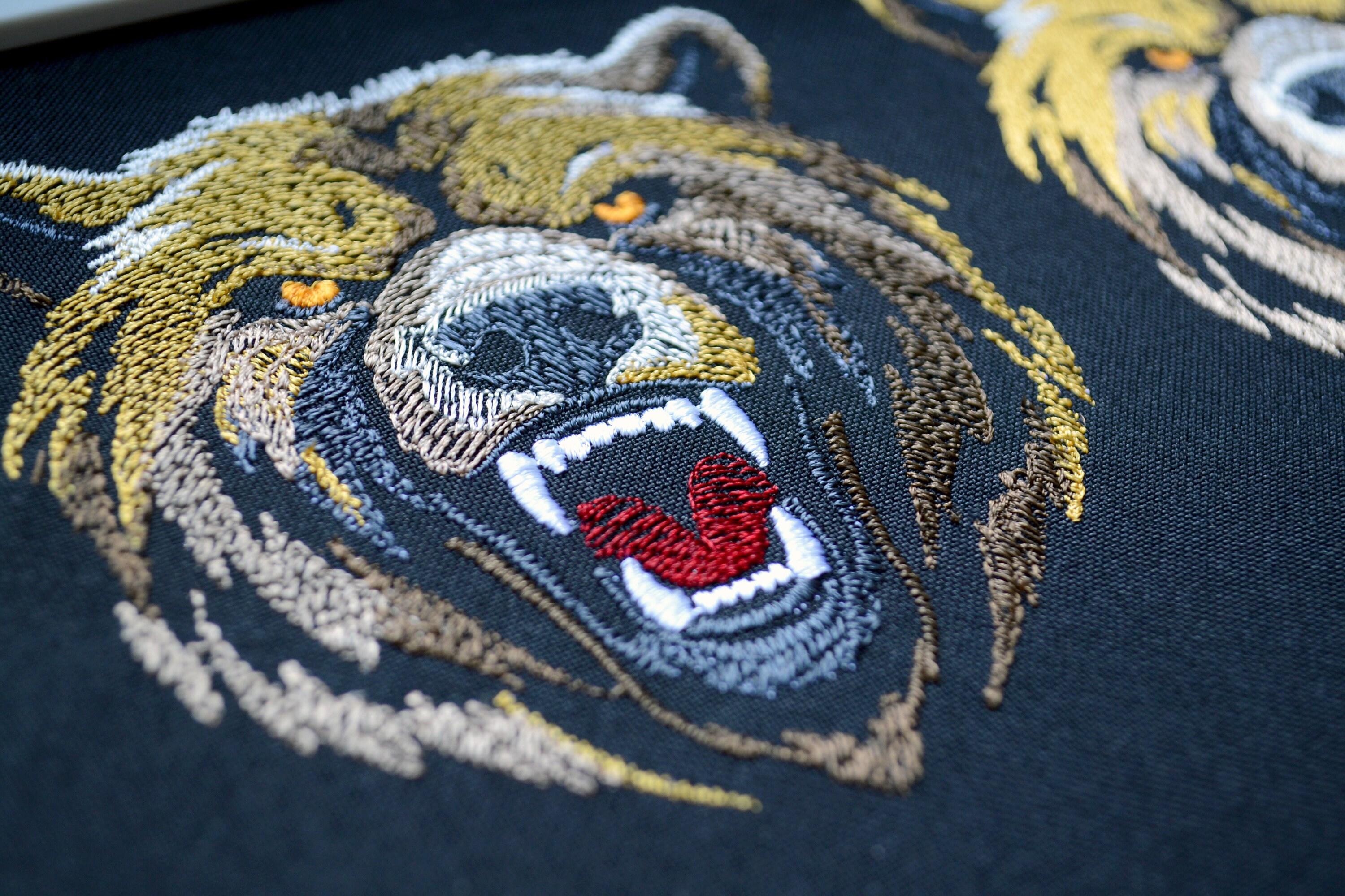 Quick Stitch Fierce Bear Head Embroidery Design - Sketch Angry Forest ...