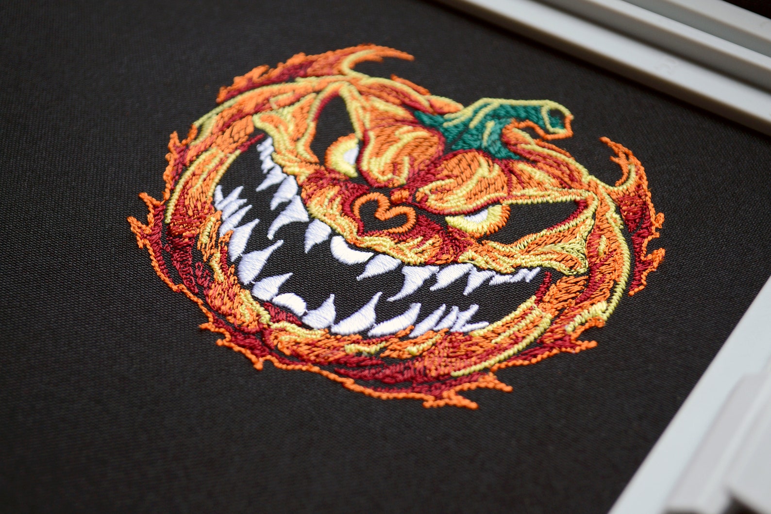 Sketch Stitch Demonic Pumpkin Head - Creepy Halloween Embroidery Design ...